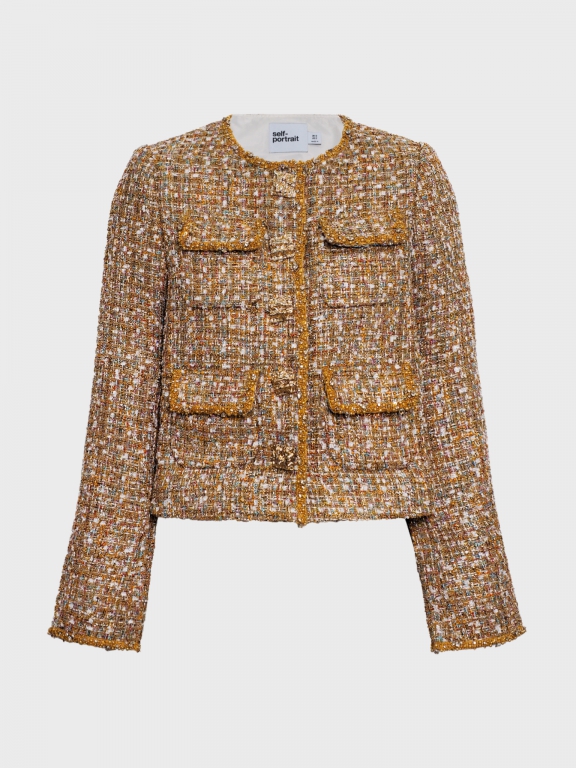 GOLD TINSEL BOUCLE JACKET - JADE Jakarta